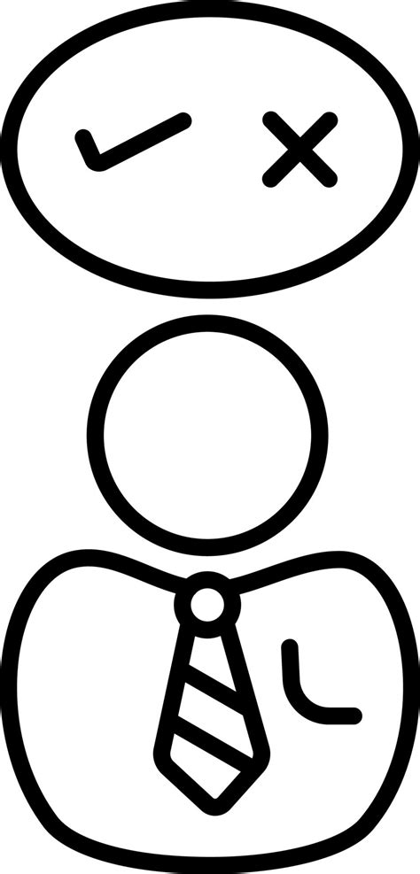 Businessman With Right And Wrong Symbols 24225698 Vector Art At Vecteezy