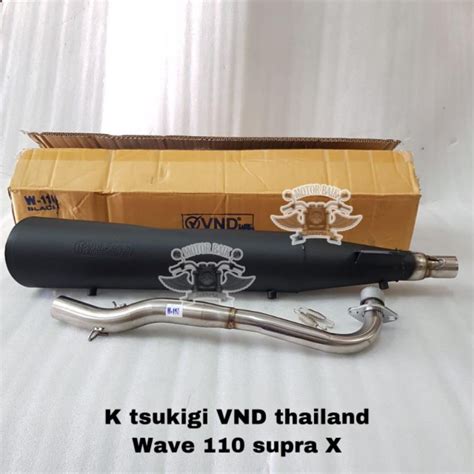 Jual Kenalpot Knalpot Tsukigi VND Full Sistem Pnp Wave 125 Kharisma