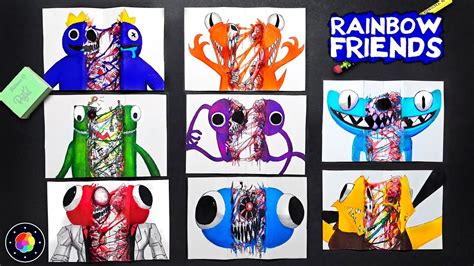 Dibujando Toda La Anatomia De Rainbow Friends Roblox