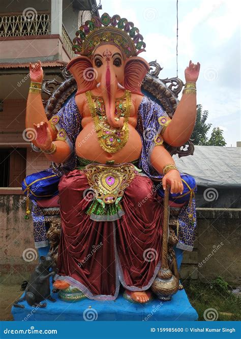 Ganpati Bappa Photo Hindu Festival In India Editorial Image Image Of