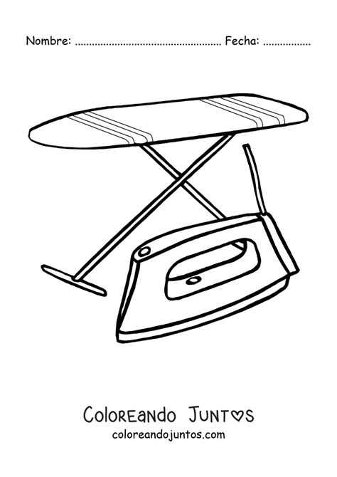 Una Tabla De Planchar Y Una Plancha Coloreando Juntos