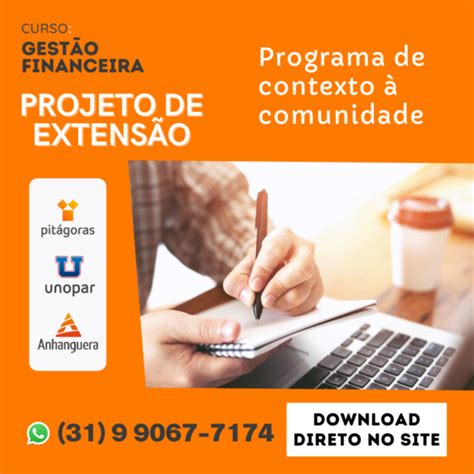 Projeto De Extens O I Cst Em Gest O Financeira Faculdade Unopar