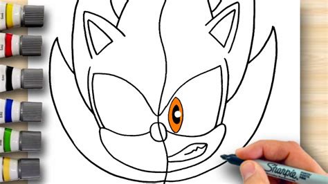 CÓMO DIBUJAR A DARK SONIC VS SUPER SONIC HOW TO DRAW DARK SONIC VS