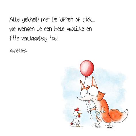Verjaardagskaart Vos Jij Ziet Er Nog Kiplekker Kaartje2go