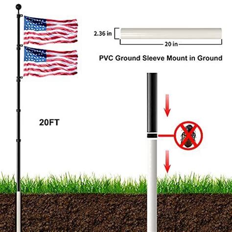 Flag Pole For Outside In Ground Ft Telescoping Extra Ft