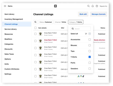 Manage Google Channel Listings In Dashboard Square Support Center US
