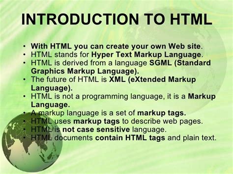 introduction to html introduction to html