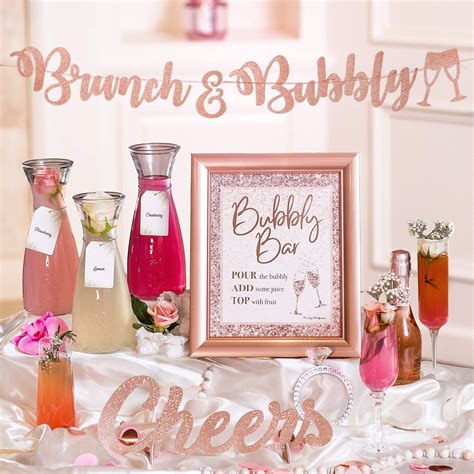 Buy PRESTIGE Mimosa Bar Kit Bridal Shower Decorations Rose Gold