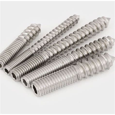 Stainless Steel SS304 SS316 Double End Wood Threaded Dowel Screw Hanger