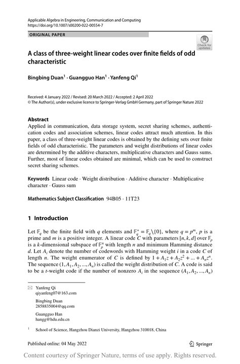 a class of three weight linear codes over finite fields of odd characteristic