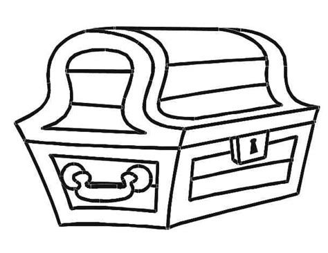 Dibujos De Cofre Del Tesoro Cerrado Para Colorear Para Colorear Pintar