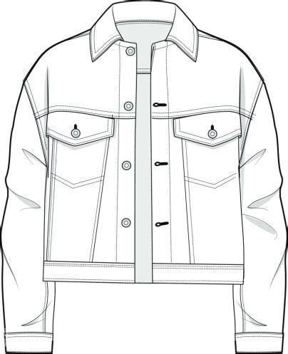 Mission Ich Rechne Damit Sekund R Denim Jacket Technical Drawing