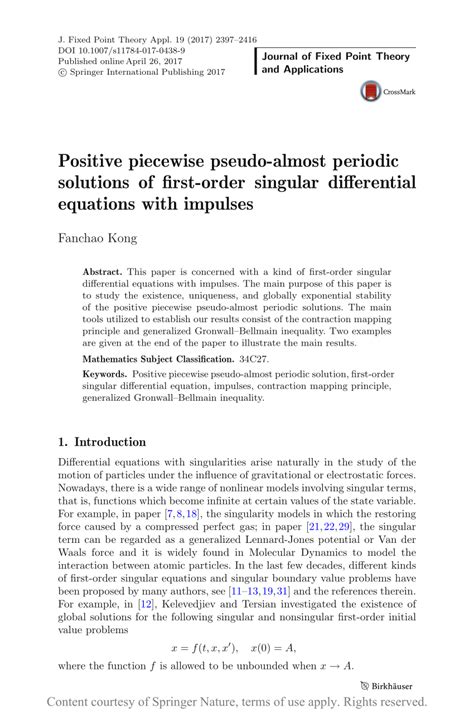positive piecewise pseudo almost periodic solutions of first order singular differential