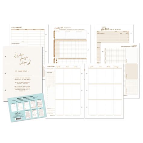 Refil Miolo Planner Permanente Caderno Argolado FINA IDEIA