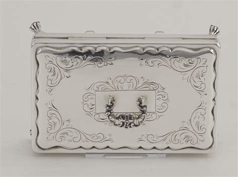 Eine Elegante Schmuckschatulle Silber Silberkammer Frankfurt