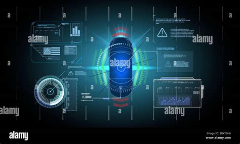 Futuristic Vector HUD Interface Screen Design Digital Callouts Titles