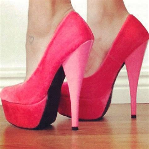 Hot Pink Platform Heels Ooh Hot Pink Heels Pink High Heels Pink Pumps Pink Shoes Girls