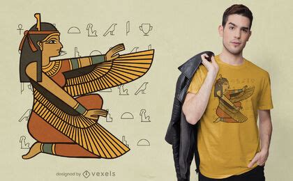Descarga Vector De Diseño De Camiseta Isis Goddess Egypt