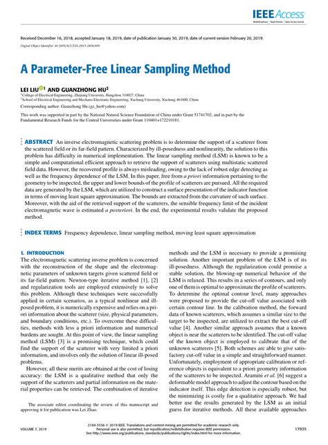 pdf a parameter free linear sampling method