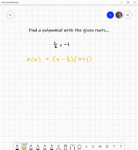 solved find a polynomial equation with real coefficients that has the given roots 1 2 1