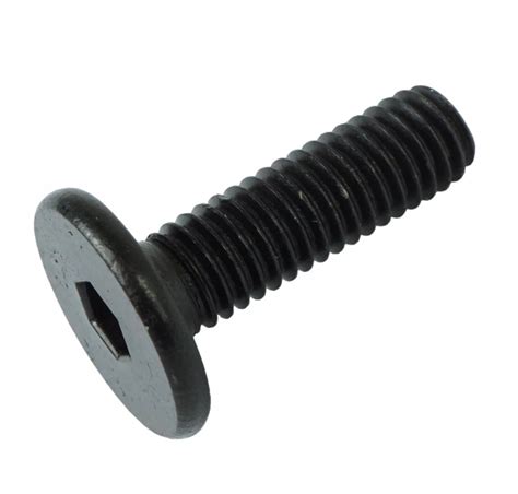 10X wkręt M6 x20 mm z łbem walcowym czarna śruba meblowa wkręt