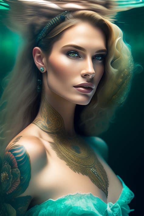 Lexica Underwater Photography Full Body Portrait Of Beautiful