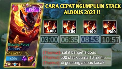 ALDOUS 500 STACK CUMA 10 MENIT GINI RAHASIANYA BUILD ALDOUS