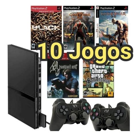 Ps Slim Desbloqueado Controles Jogos Shopee Brasil