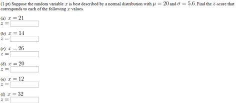 solved 1 pt suppose the random variable x is best