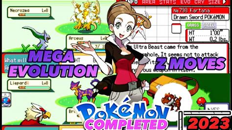 COMPLETED POKEMON GBA ROM HACK WITH MEGA EVOLUTION EXP SHARE ALL Z