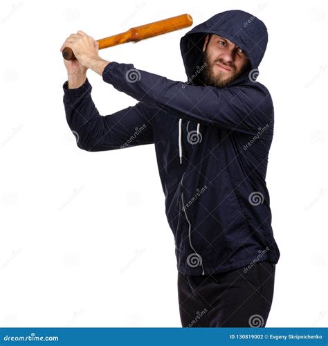 A Man With A Bat Stock Photo Image Of Criminal Shape 130819002