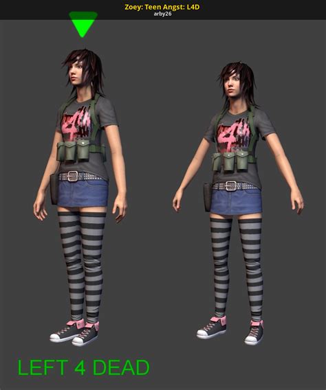 Zoey Teen Angst L4d Left 4 Dead Mods
