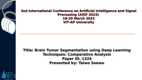 pdf brain tumor segmentation using deep learning techniques comparative analysis