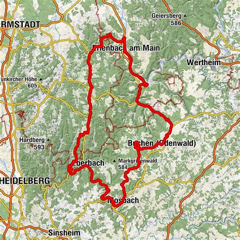 3 Länder Radweg Radfahren durch den Odenwald an Main und Neckar