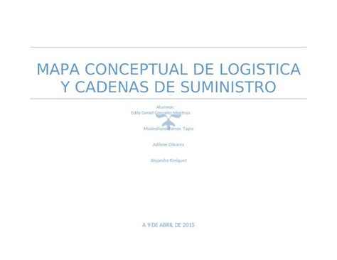 DOCX Mapa Conceptual De Logistica Y Cadenas De Suministro DOKUMEN TIPS