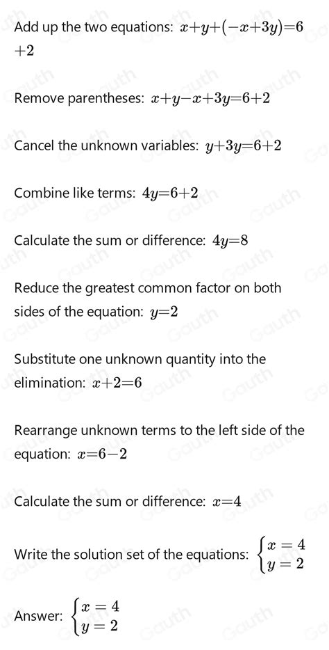 Solved Resuelve Los Siguientes Sistemas De Ecuaciones A Beginarrayl