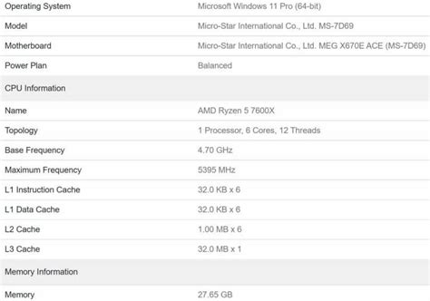 AMD Ryzen 5 7600X déjà en benchmark sous Geekbench