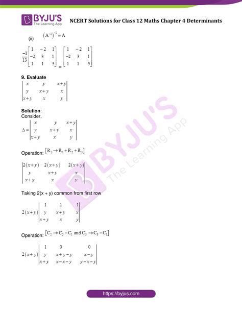 ncert solutions for class 12 maths chapter 4 determinants miscellaneous exercise download free pdf