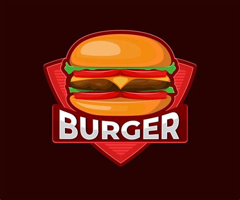 Delicious Hot Burgers Vector Logo With Lettering Fast Food Vector