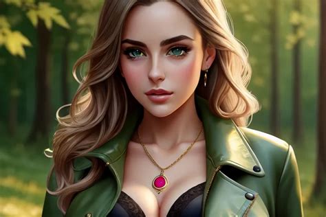 Dopamine Girl A Oil Painting Of A British Girl Wearing Jacket