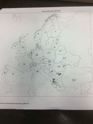 Pre Test European Countries Location Flashcards Quizlet