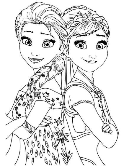 Elsa Und Anna Ausmalbilder Kostenlose Malvorlagen