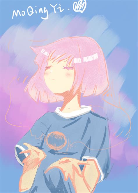 Wallpaper Moqingyi Artist Sunset Clouds Pink Hair 2048x1228 鸣濑白羽 2258932 Hd