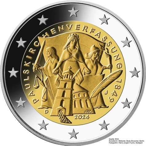 Deutschland 2 Euro 2024 175 Jubiläum Paulskirchenverfassung A 2 95