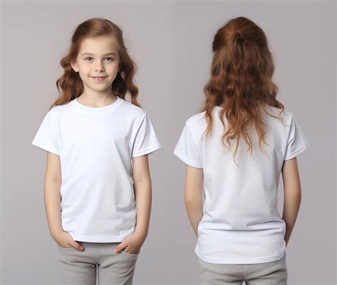 Camiseta Infantil Branca Menina Frente Verso Imagens Download Grátis