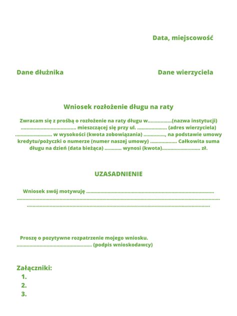 Wniosek o rozłożenie na raty jak spłacić dług w dogodny nam sposób