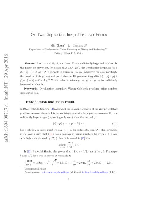pdf on two diophantine inequalities over primes