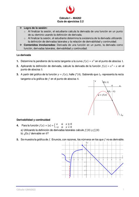 MA262 Guía de ejercicios 2 Logro de la sesión o Al finalizar la