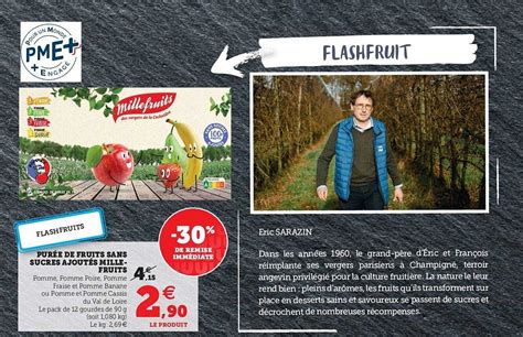 Promo Purée De Fruits Sans Sucres Ajoutés Mille fruits chez Hyper U