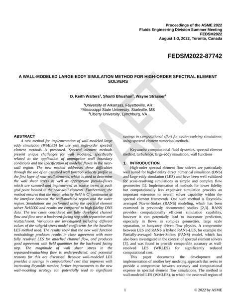 pdf a wall modeled large eddy simulation method for high order spectral element solvers